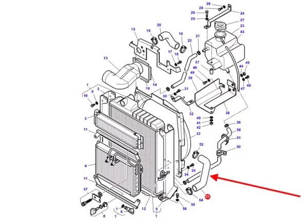 3801168M1 Przewód gumowy układu chłodzenia - sklep rolniczy Korbanek