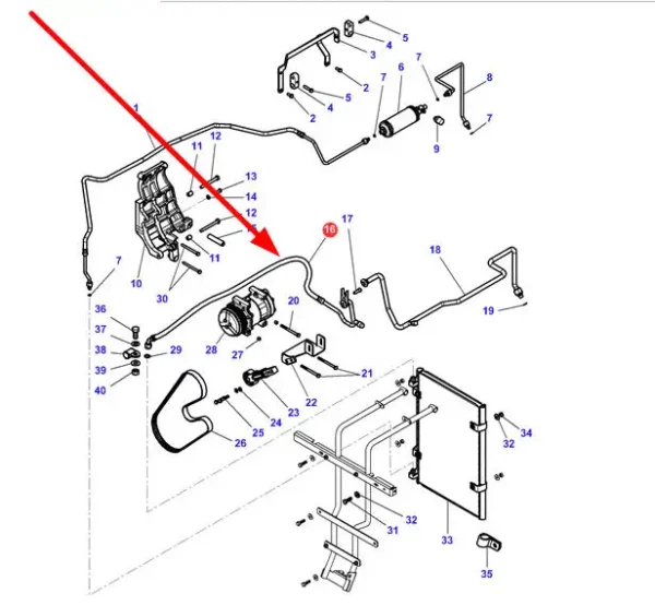 4282020M3 Przewód gumowy klimatyzacji - sklep rolniczy Korbanek