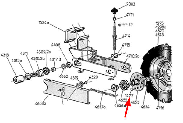 65009029 Wheel bolt H14 x 30 + convex nut - Korbanek agricultural shop