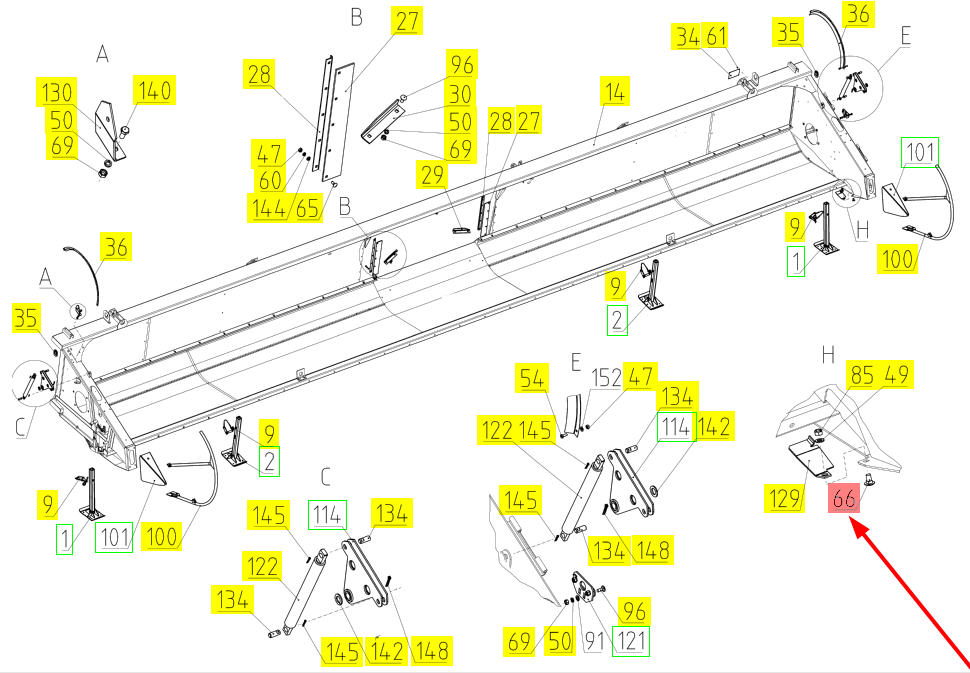 100175673 Screw M10 x 20 - Korbanek agricultural shop