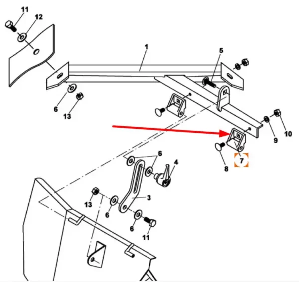 1339700 Mounting bracket - Korbanek agricultural shop