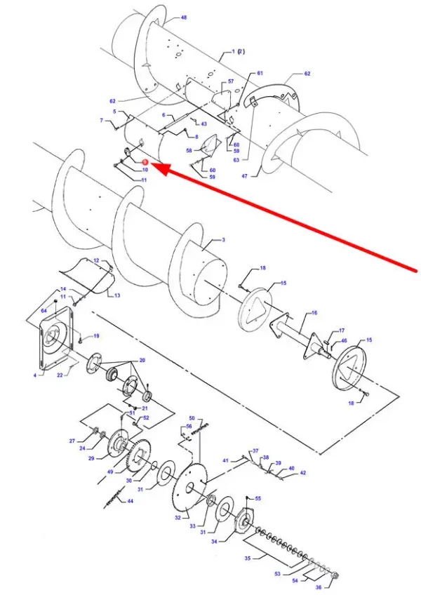 525D28283060 Auger finger guide - Korbanek agricultural shop