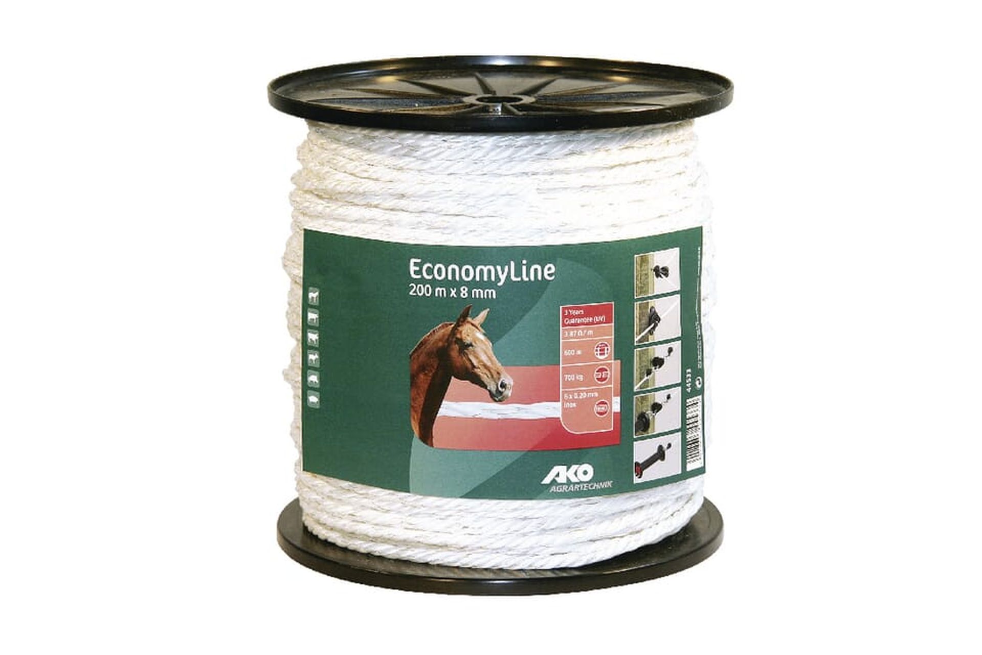 44533 Linka ogrodzeniowa Economy Line, 8 mm 6x0.2 200 m ze stali ...