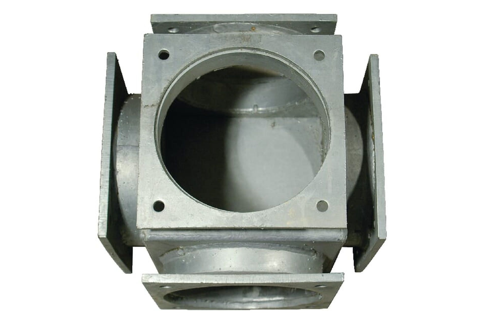 8350000Z Multi-way cross fitting with 5 galvanized pentagonal flanges ...
