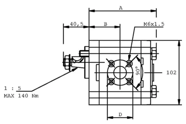 PLP2025S054B4 Pompa zębata PLP20.25S0-54B4-LBE/BC-N - sklep rolniczy ...