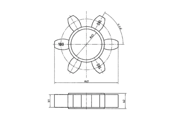 HRC90 Gwiazda sprzęgła HRC 90 - sklep rolniczy Korbanek